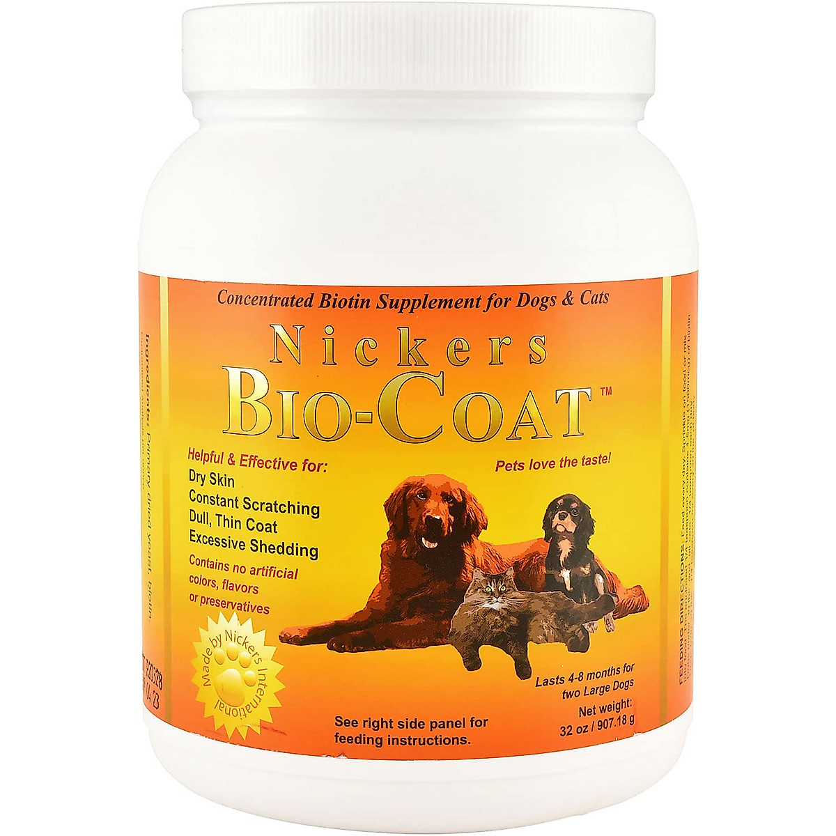 Bio-Coat Concentrated Biotin Supplement For Dogs and Cats 32 oz by Nickers