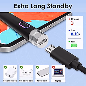 Stylus Pen for iPad, Pencil Styluses for iPad 9/8/7/6/5/4/3/2 Generation Air 4/3/2/1 Mini 6/5/4/3/2/1 iPad Pro 12.9/11/10.5/9.7 Alternative Drawing Smart Stylist for Touch Screens Digital Tablet Pens