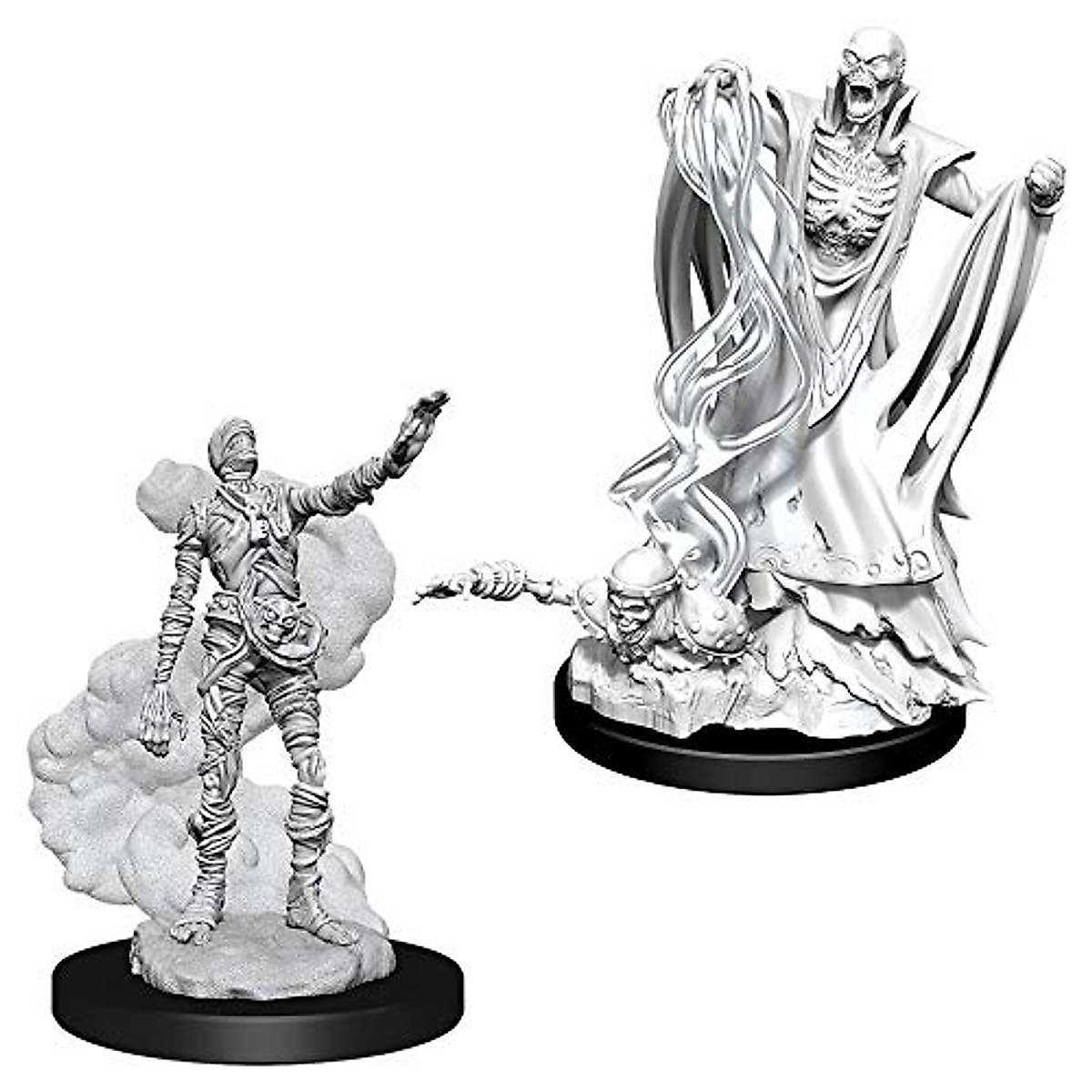 Dungeons & Dragons Nolzur's Marvelous Unpainted Miniatures Bundle: Lich & Mummy Lord W11 + Wight & Ghast W11