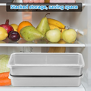 Airtight Deli Containers with Lids | Premium Quality 304 Stainless Steel | Bacon and Lunch Meat Storage for Fridge | Dishwasher Safe | Keep Your Food Fresh and Organized