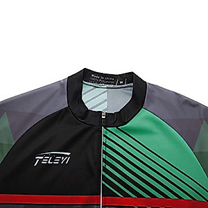 Cycling Jersey Set Men, Summer Biking Jerseys Bike Tops Bicycle Clothing Breathable Quick Dry