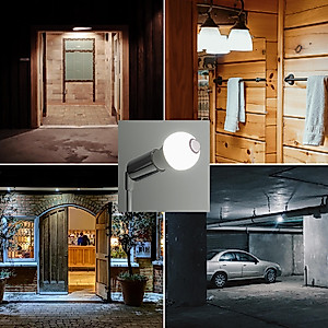 Motion Sensor Light Bulbs - 9W (60W Equivalent) E26 Motion Activated LED Light Bulb 5000K Daylight Dusk to Dawn Security Bulb Auto On Off Indoor Outdoor for Front Door Porch Basement Closet(2 Pack)