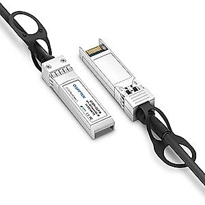 QSFPTEK 10G SFP+ DAC Cable, 1m (3ft) Passive Direct Attach Copper Twinax Cable for Cisco SFP-H10GB-CU1M, Ubiquiti, D-Link, Netgear, Mikrotik, Open Switch Devices