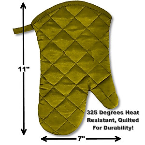 Lobyn Value Pack Pot Holders and Oven Mitts Sets, Kitchen Mitts and Pot Holders Sets, Kitchen Mittens and Pot Holder Set, Potholder Set, Mittens Kitchen Sage Design