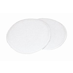 Carrand 40118 Terry Cloth 5" Round Applicator Pad, 2 Pack, White