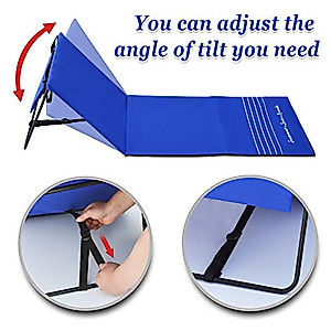 Strong Camel Portable Beach Reclining Lounger Beach Ground Mat Beach Pool Lounge Chair (Dark Blue)