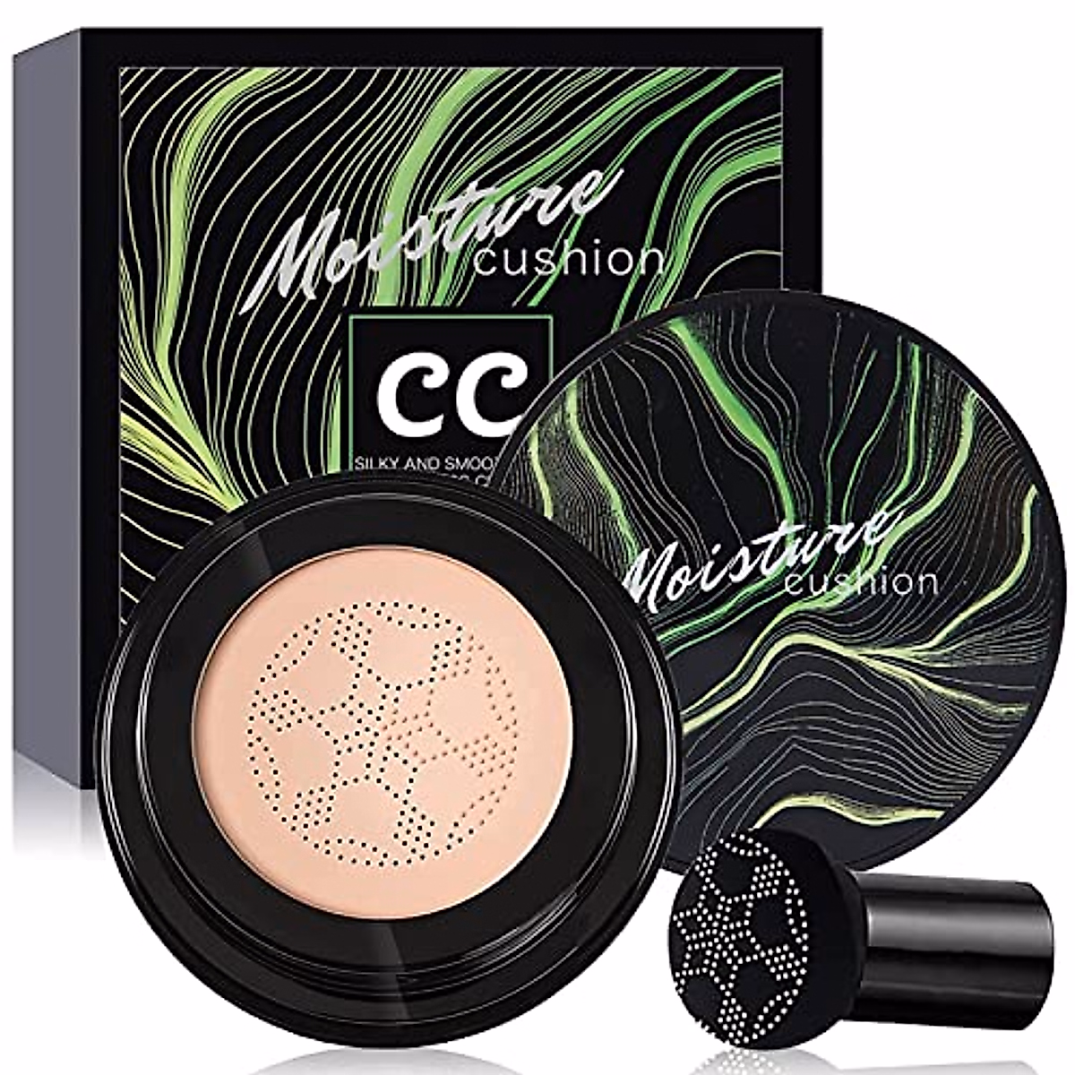 firstfly Mushroom Air Cushion CC Cream Moisturizing Concealer Makeup Base Primer Liquid Foundation