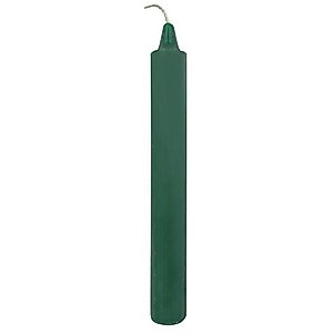 1 Box of 36 Household Utility Candles 6" x 3/4" Unscented (Green)