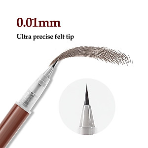 Boobeen Liquid Eyebrow Pen, Micro Brow Pen-0.01mm Precision Tip, Eyebrow Filler Pencil Creates Natural Eyebrow Makeup Long Lasting