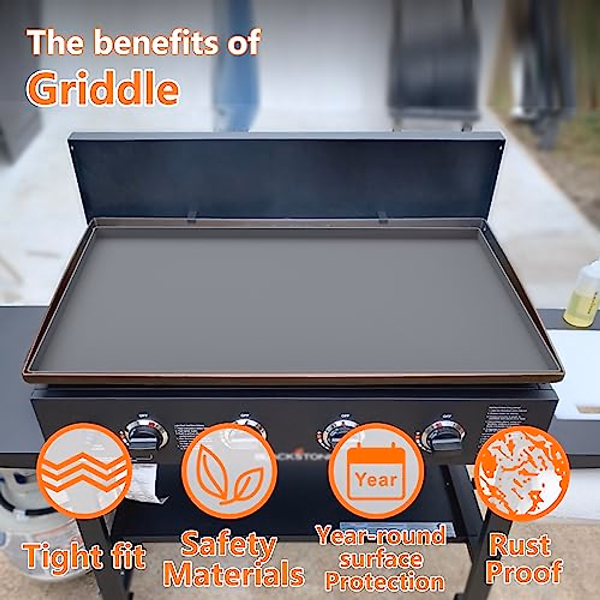 Griddle Silicone Protective Mat Cover for Blackstone 17"22"28"36"Pro, JOOKKI Griddle Grill Mat Heavy Duty Waterproof Griddle Protect Your Grill .(28”Pro, Grey)