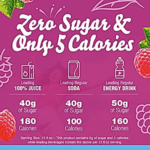Crystal Light Sugar-Free Raspberry Iced Tea Naturally Flavored Powdered Drink Mix 72 Count Pitcher Packets