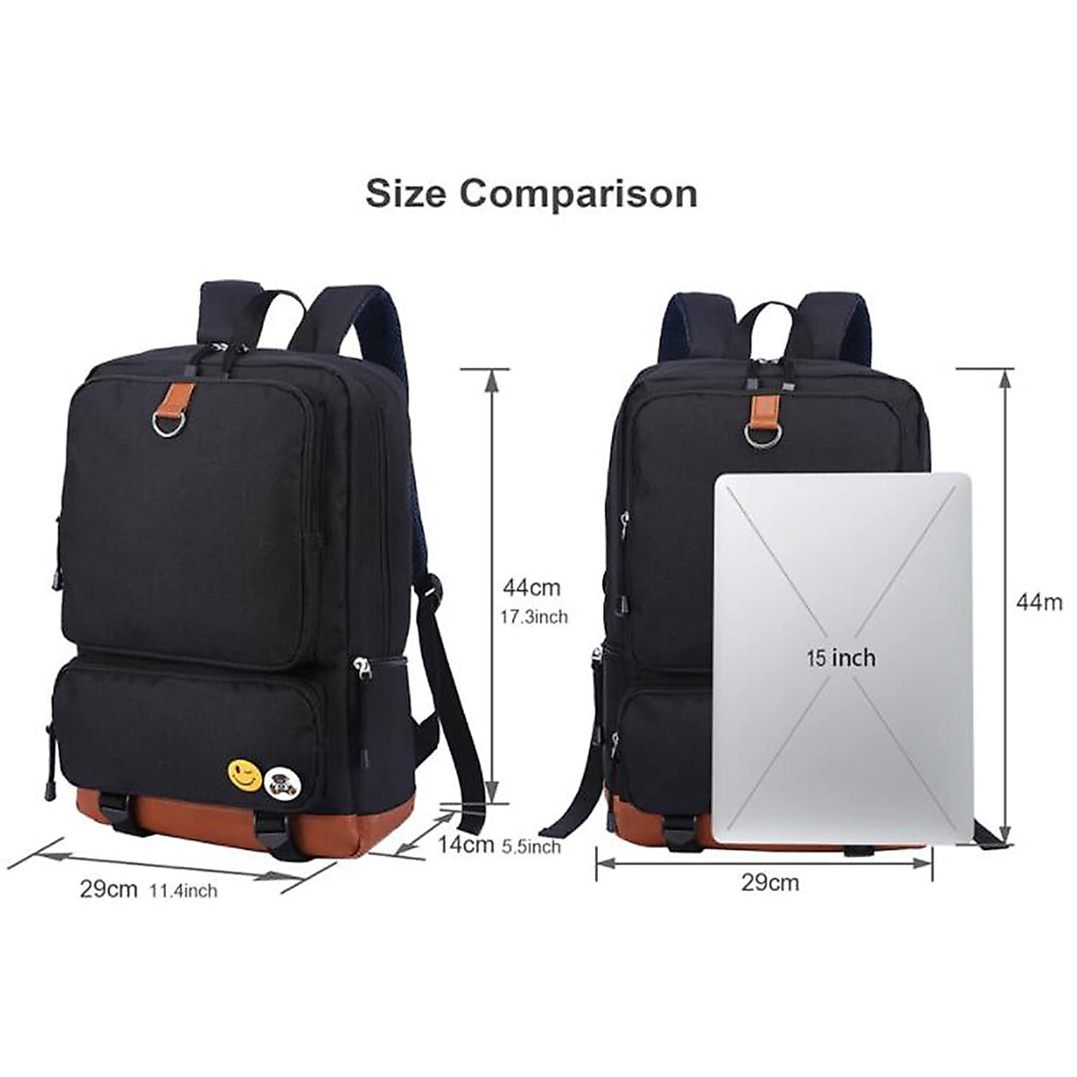 WANHONGYUE Anime The Seven Deadly Sins Luminous Backpack School Bag Student Bookbag Laptop Rucksack Daypack Black