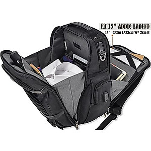 Welkinland Business backpack, Executive backpack, Tech backpack, Commuter backpack men, Professional mens leather business backpack,15 inch backpack for women,Laptop backpack for men,Tech backpack men