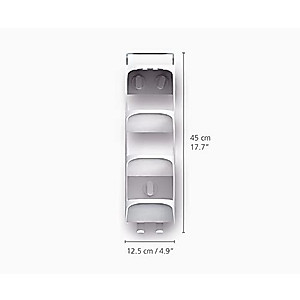 Joseph Joseph 70564 Capsule Shower Caddy 4-tier Compact Shower Shelf, White