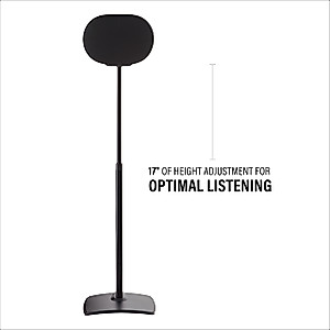 Sanus Height Adjustable Speaker Stands for Sonos Era 300™ (Pair)… (Black)