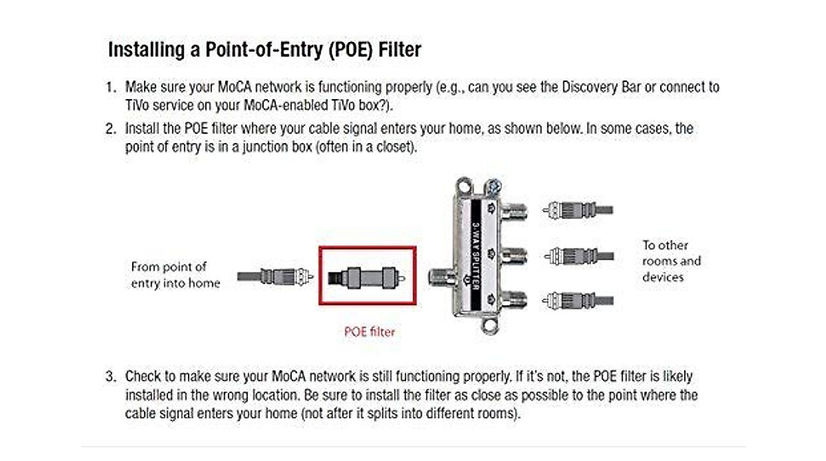 TiVo MoCA PoE Filter for Secure Home Network | Official TiVo Accessory