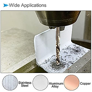 CoCud Reduced Shank Twist Drill Bits, 16mm Cutting Edge, Titanium & Nitride Coated High Speed Steel 6542 - (Applications: for Stainless Steel Drilling Machine)