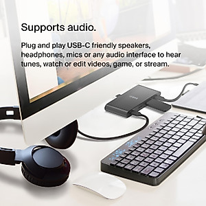 Belkin Connect USB-C™ to 4-Port USB-C Hub, Multiport Adapter Dongle with 4 USB-C 3.2 Gen2 Ports & 100W PD with Max 10Gbps High Speed Data Transfer for MacBook, iPad, Chromebook, PC, and More, Black