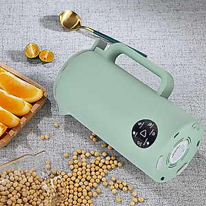 Soybean Milk Machine Small Household Soymilk Maker 110V Portable Automatic Blender Fruit Wall Breaker Blender Kitchen Mini Soybean Milk Maker Soy Milk Maker Machine (110V Matcha Green [US Plug])