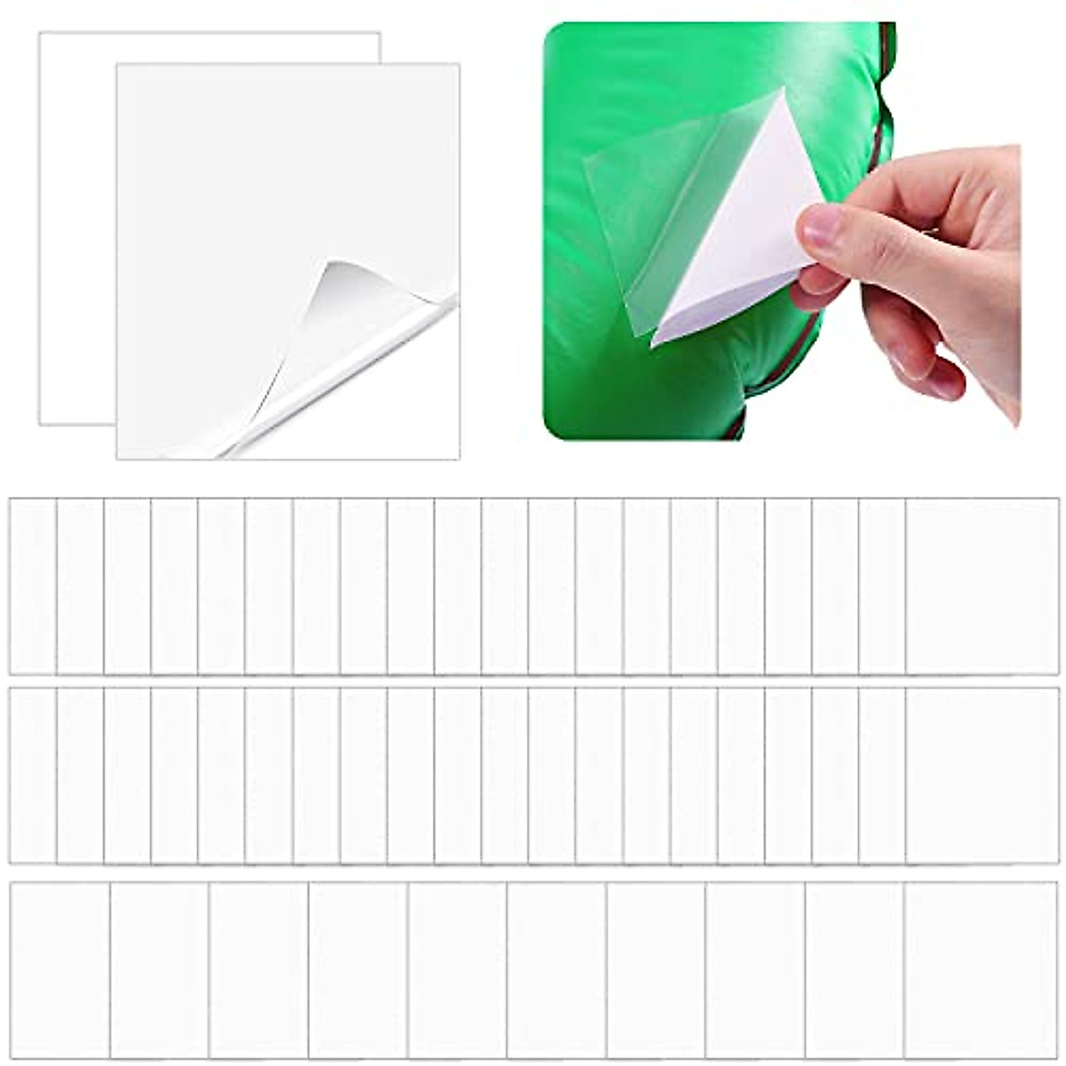 50 Pieces TPU Inflatable Patch Repair Kit Self-Adhesive Repair Patches Square Shape Pool Repair Patch 7 x 7 cm for Inflatable Toys Swimming Pools Swimming Ring Inflatable Boats Air Mattresses