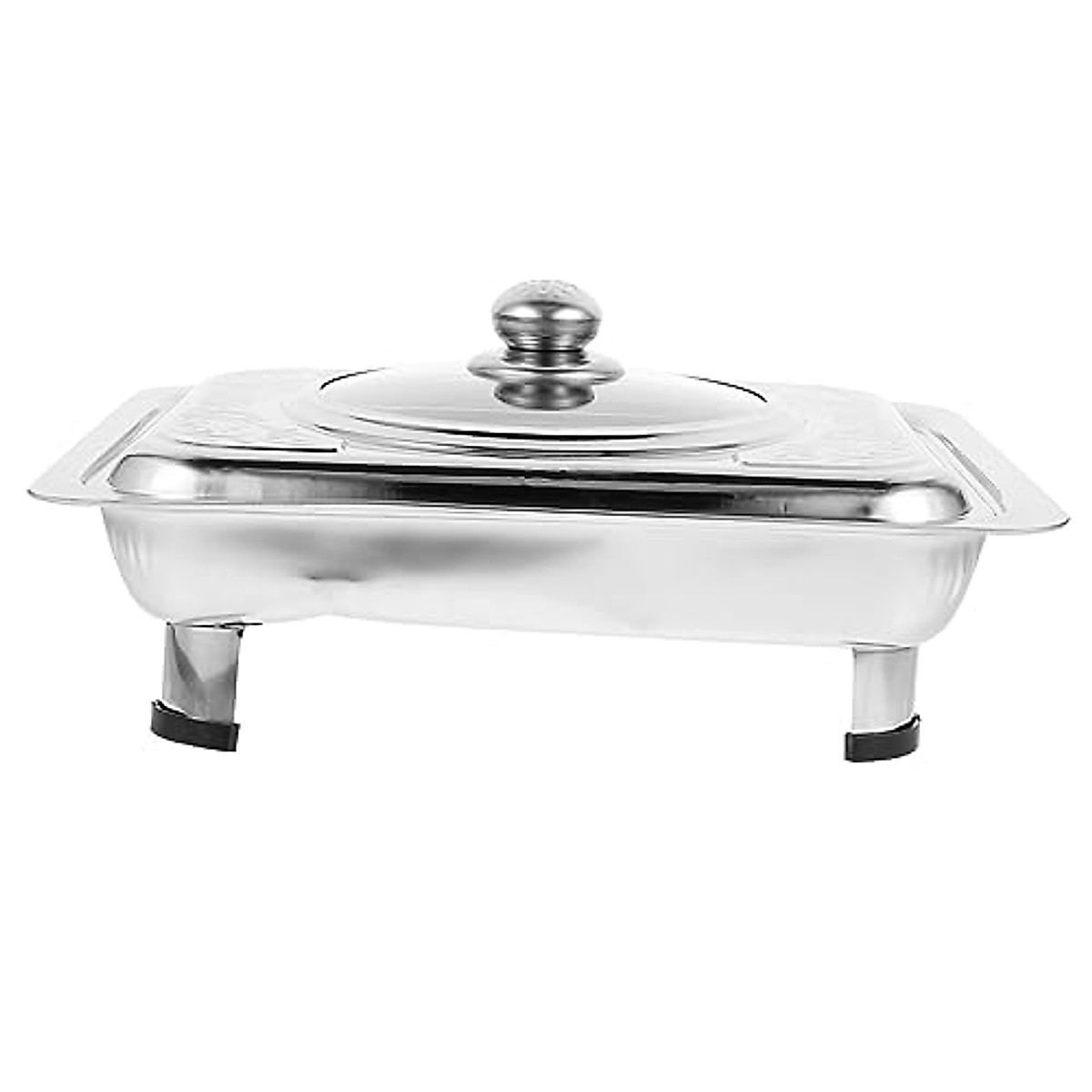 Buffet Server 1Pc Dinner Plate Stainless Steel Rectangular Chafing Dishes for Banquet Cold Food Buffet