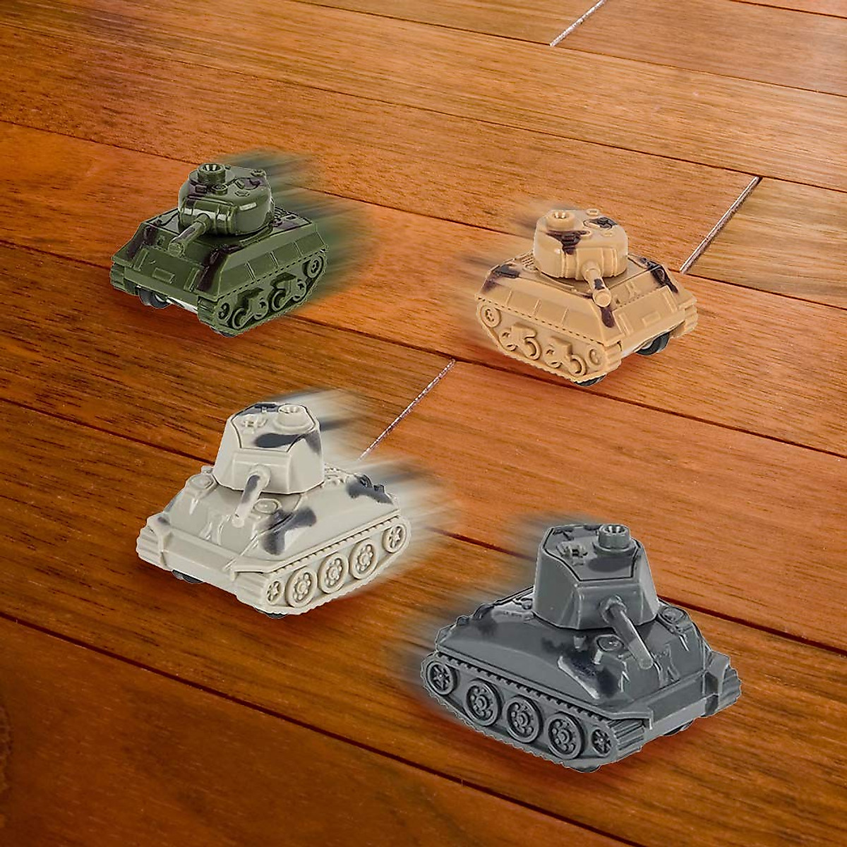 ArtCreativity Mini Pullback Tanks (Pack of 24) Fun Army Toys, Military Vehicles with Pullback Mechanism, Birthday Army Party Favors for Boys and Girls, Goodie Bag Fillers