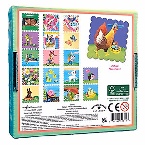 eeBoo: Spring Memory Matching Game, 18 Pairs to Memorize and Match, Encourages Recognition, Concentration and Memory Skills, For Ages 3 and up