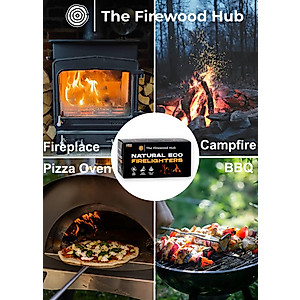 160 Eco-Friendly Natural Wood Fire Starters - Sustainable Wood Fiber Firestarter Perfect for Wood Stoves, Fire Pits, Pizza Ovens, Charcoal and Barbecue Fires