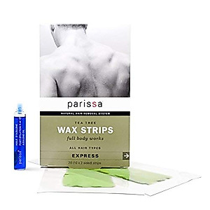 Parissa Men's Tea Tree Wax Strips - 20 Strips