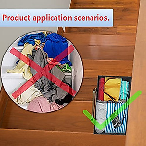 TOUNALKER 2Pcs L-Shape Stair Basket Organizer, Premium Foldable Fabric Staircase Storage Organizer with Durable Handles, Large Felt Stair Tidy Basket for Carpeted Wooden Stairs Laundry Toys Household