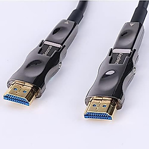 Pacroban Long8K Fiber Optic HDMI Cable Detachable Connectors - 8K 60Hz, HDR, HDCP 2.2, Active Ultra High Speed 48Gbps, in-Wall Safe, 4K@120Hz 4:4:4 Slim Light (25ft)