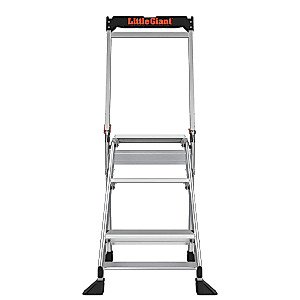 Little Giant Ladder Systems, Jumbo Step, 3-Step, 2 Foot, Step Stool, Aluminum, Type 1AA, 375 lbs Weight Rating, (11903), Gray