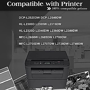 2-Pack Black Compatible Toner Cartridge Replacement for Brother TN630 TN-630 High Yield to use with HL-L2300D DCP-L2520DW DCP-L2540DW HL-L2360DW HL-L2320D HL-L2380DW MFC-L2707DW Printer