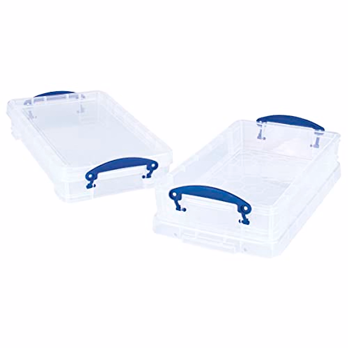 Really Useful Box 2.5 Litre Plastic Storage Box Clear (Pack of 2)