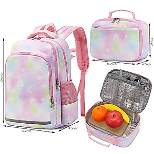 Backpack For Girls,Kids Butterfly Backpack Preschool Book Bag Kindergarten Bookbag With Lunchbox Cute School Bag