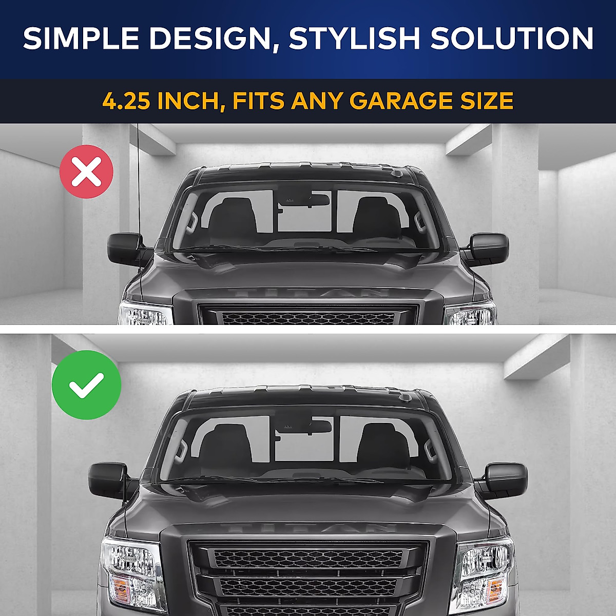 𝐁𝐮𝐥𝐥𝐞𝐭 Style Antenna Mast for Nissan Titan S SV PRO-4X SL Platinum 2004-2021 Black Automotive Antenna Replacement for Cars, Trucks & SUV Radio Compatible - Car & Truck Exterior Accessories 4.25'