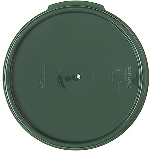 Carlisle FoodService Products Storplus Round Food Storage Container Lid with Stackable Design for Catering, Buffests, Restaurants, Polycarbonate, 2-4 Quarts, Forest Green