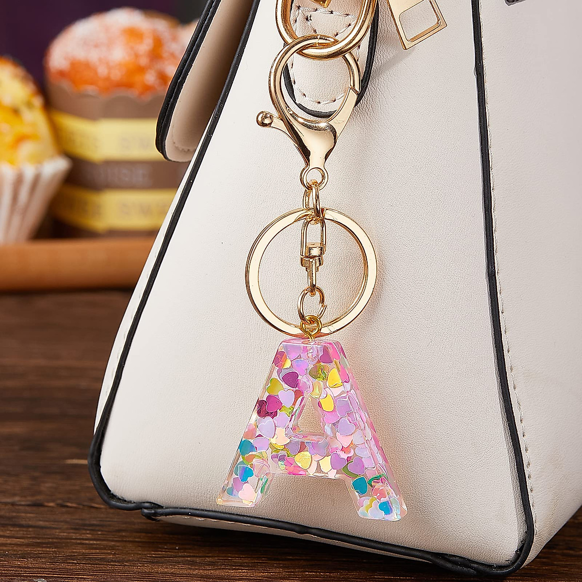 FIODAY Server Book, Alphabet Server Books for Waitress Leather Waitess Book with Zipper Pocket Serving Book with Gift Keychain Cute Server Check Book Fits Server Apron,A