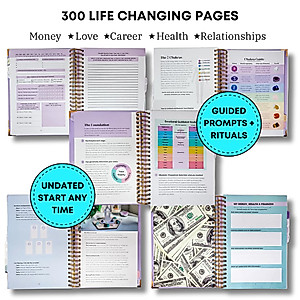 Maniscripting Journal: 90 day journal, guided prompts, daily planner, manifestation journal, gratitude, mindfulness, self love, happiness, wealth, weekly habit tracker, journal for women, undated.