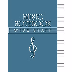Music Notebook Wide Staff: Blank Sheet Music Writing Notebook For Beginners And Intermediate, Music Manuscript Paper With. 120 Pages 6 Staves Per ... Gift For A Music Producer Or Teacher]