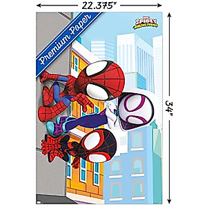 Trends International Marvel Spidey and His Amazing Friends - Wall Wall Poster, 22.375" x 34", Premium Unframed Version
