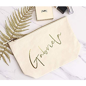 Bridesmaids Makeup Bags Bridesmaids Gift Idea Bridal Party Cosmetic Bags Gifts Maid of Honor Bags Bridesmaid Canvas Personalized Makeup Bags
