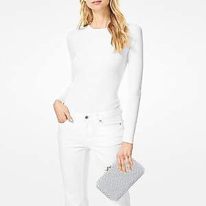 topfive Clutch Purses for Women Evening Bag Rhinestones Clutch Crystal Purse Party Bag with Flora Clasp Wedding Prom (silver-001)