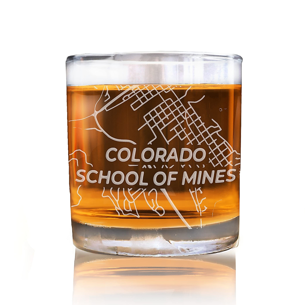 American Sign Letters Colorado State College Glass - Colorado School Of Mines Whiskey Glass, Colorado College Map Glasses
