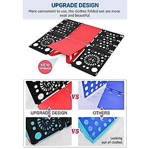 BoxLegend Version 3 Shirt Folding Board t Shirts Clothes Folder Durable Plastic Folding Helper Easy and Fast Folding Boards for Adults and Children, Black and Red