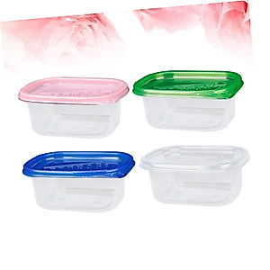 BUTIFULSIC 12 Pcs Disposable Rectangular Plastic Lunch Boxes with Lids Sealed Food Containers for Meal Prep Fruits and Cakes Multi Color Green