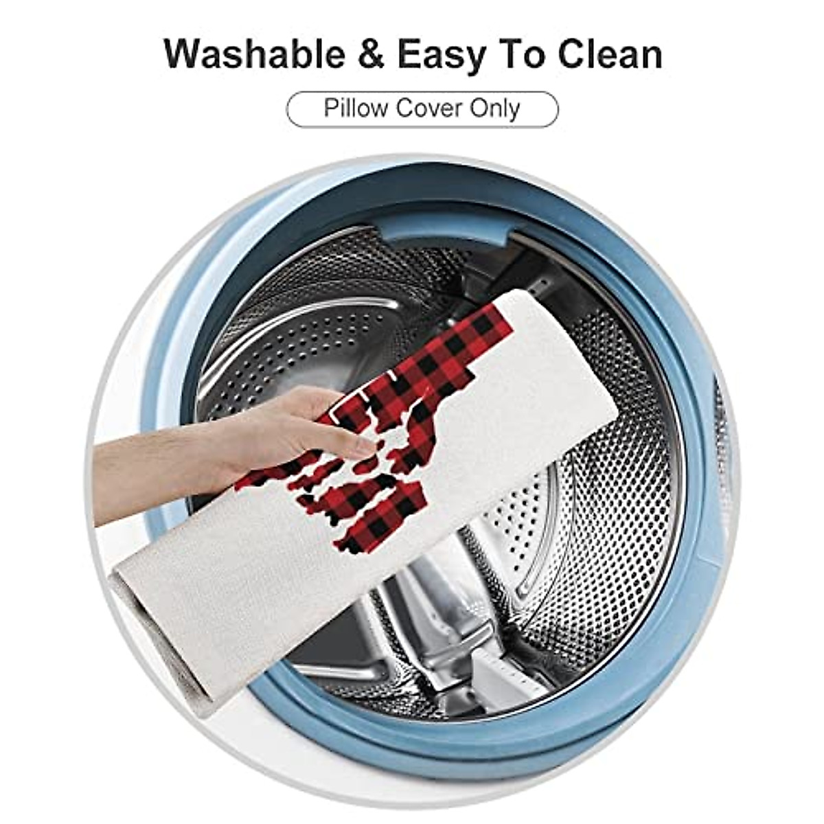 Red Black Buffalo Plaid Rhode Island State Map Throw Pillow Covers Love Pillow Case Home State Cushion Cover Going Away Gift Valentine's Day Decor Square Pillowcase Gift for Him 22"x22"