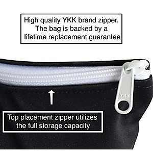 MOM & BAB Wet Bags for Baby Cloth Diapers, Swimsuits and Towels, Travel, Wet Dry Bag for Diaper Bag, Breast Pump Parts, Gym | Water & Odor Resistant (Black&Gray)