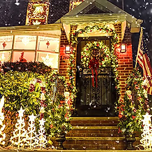 POTIVE Solar Christmas Lights, 2 Pack Each 100 LED 42.7 Ft Solar String Lights Outdoor Waterproof, 8 Modes Outdoor Solar Lights for Tree Patio Yard Wedding Garden Decorations(Warm White)