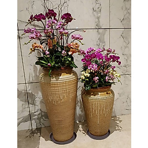 Angde Plant Saucer 10 Inch, 6 Pack of 10 inch Plant Tray, Heavy Duty Plastic Plant Saucers for Indoors Round, Plant Water Tray, Pot Trays Saucers for Planter 10-13" (Chocolate Brown)